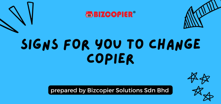 Signs For You To Change Copier - RICOH PHOTOCOPIER